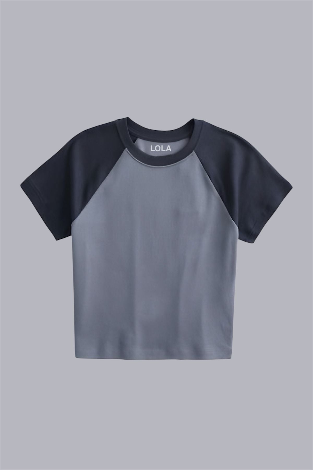 Reglan Grey Baby Tee – LoLaToptan